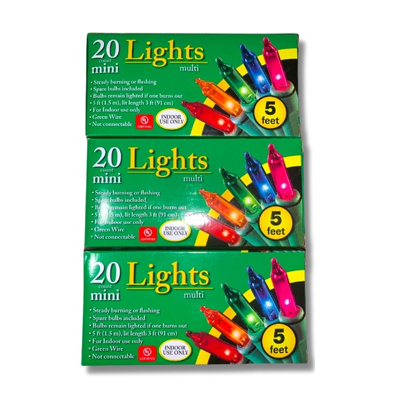 Holiday | 3 Pack Of Mini Holiday Multicolor Christmas Lights | Poshmark